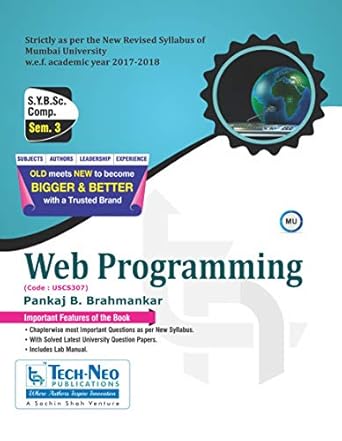 Buy Web Programming ( Mumbai University Computer Science (B.Sc.Comp ...