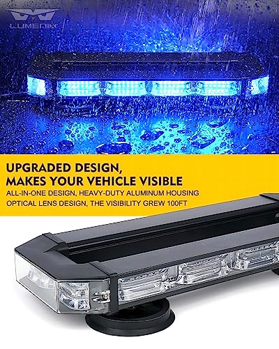 Snapklik.com : Rooftop Strobe Beacon Lights Bar Blue LED Police Traffic ...