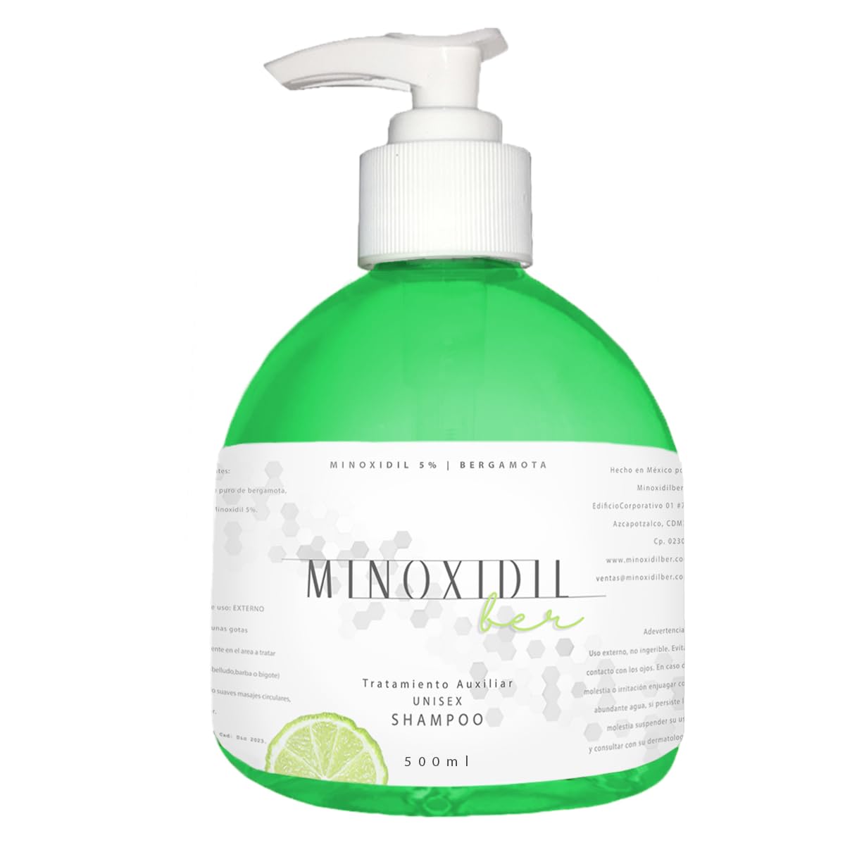 Shampoo Minoxidil 5% y Concentrado de Bergamota Presentación 500ml ...