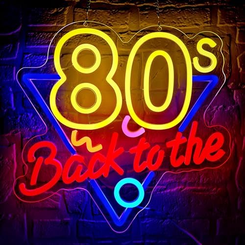 Back To The 80'S Neon Sign for Wall Decor 80'S Neon Light Sign Vintage ...