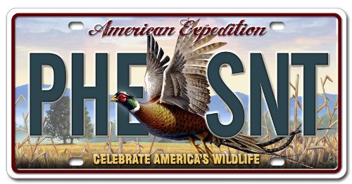 Mini Wildlife License Plate Refrigerator Magnets (Common Pheasant ...
