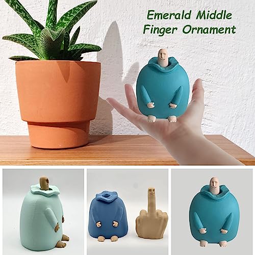 Funny Middle Finger Ornament, Smiling Middle Finger Table Decoration ...