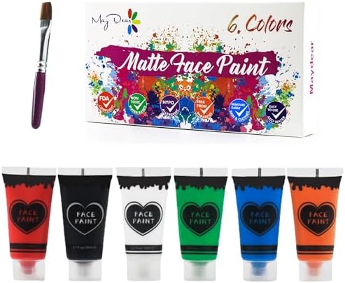 Amazon.com: Boobeen Face & Body Paint Neon Fluorescent Glow Water Based ...