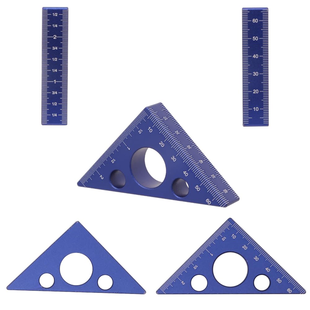 Snapklik.com : Aluminum 45/90 Degree Layout Thickened Triangle Ruler ...