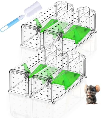 Humane Mouse Traps for Indoor Outdoor: Catch and Release Live Mouse Traps - No Kill Live Mice ...