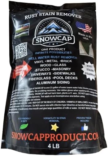 Amazon.com: SnowCap Rust Stain Remover 4 lb Bag (Makes Up to 8 Gallons ...