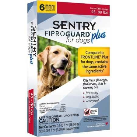Amazon.com : SENTRY Fiproguard Plus for Dogs, Flea and Tick Prevention ...