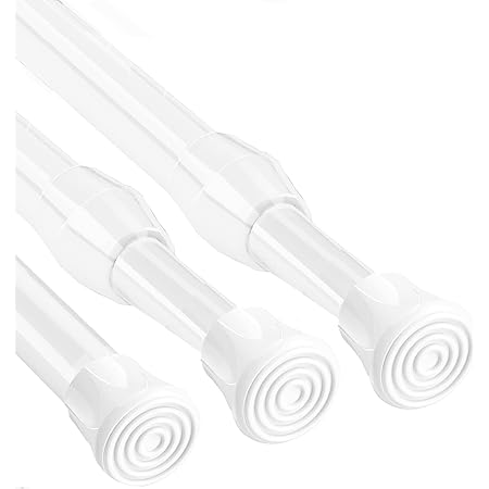 White Spring Loaded Tension Rod 83-150cm (33-59") Nets At Home : Amazon ...
