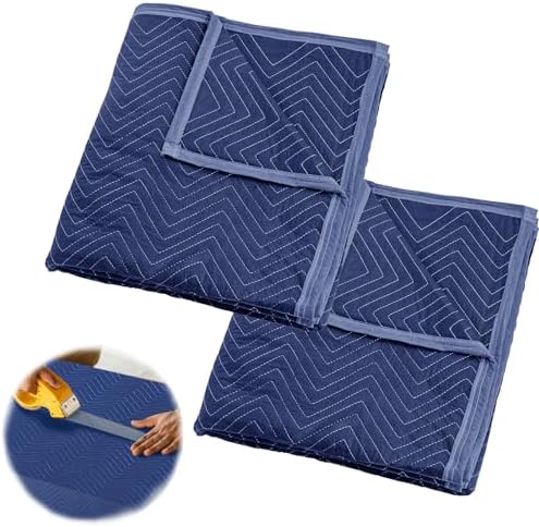 Amazon.com: 12 Pieces Moving Blankets Bulk 39 x 71 Inch Soft High ...