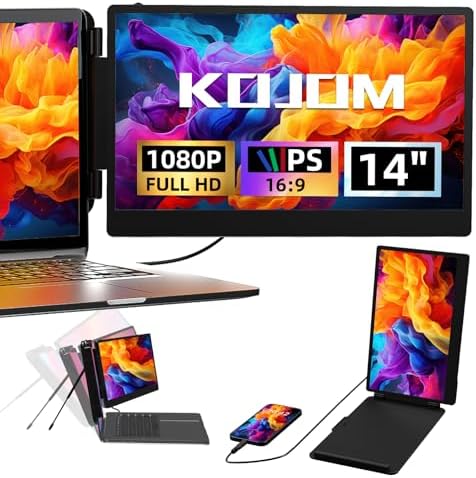 Amazon.com: BOSII Laptop Screen Extender Monitor - 14 Inch Portable IPS ...