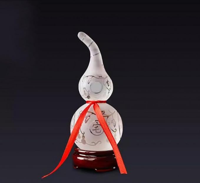 Amazon.com: YJIUYUANQ Feng Shui Crystal Wu Lou Gourd with red rebbion ...