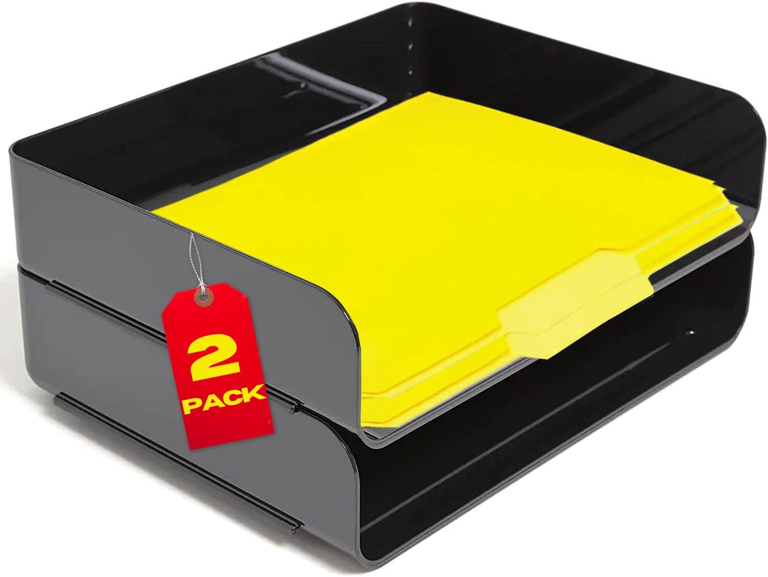 Amazon.com: 1InTheOffice Paper Tray Organizer for Desk, Stackable Paper ...