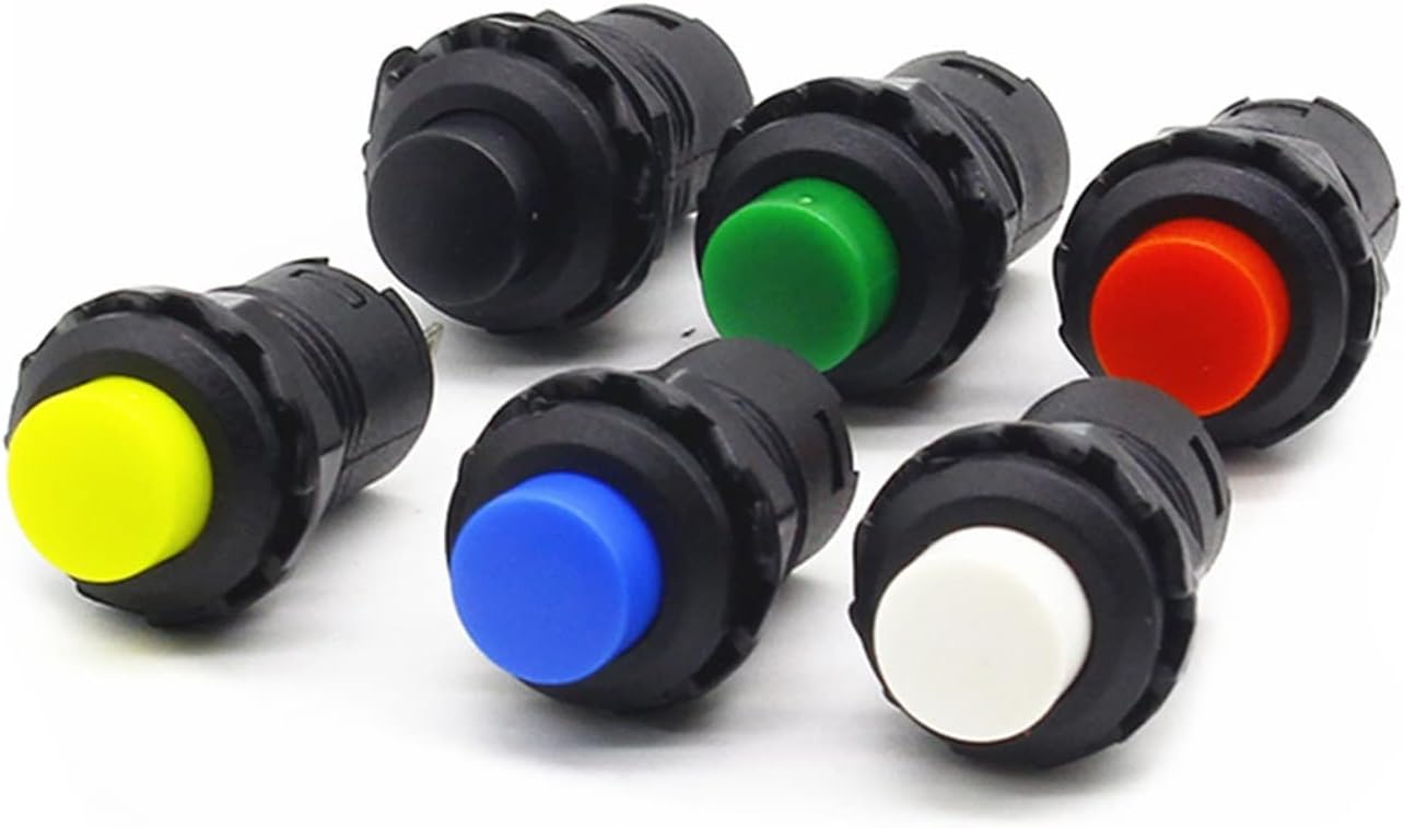 Amazon.com: AHAFEI 1Pcs 12mm Lock Latching Off- ON Push Button Switch ...