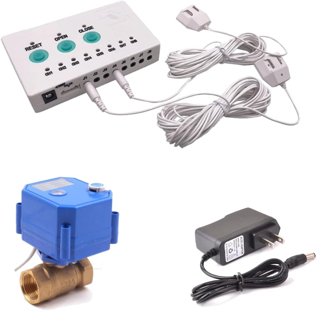 Water Leak Detector, Automatic Water Leak Alarm System, with 3/4" NPT ...