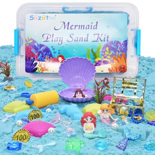 Snapklik.com : Mermaid Sensory Play Sand Kit, Ocean Sensory Bins For ...