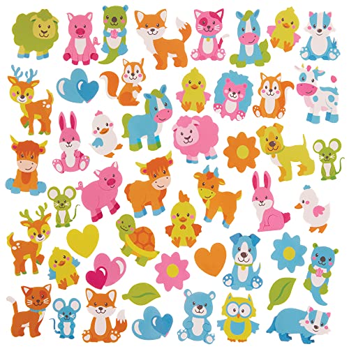Baker Ross FX546 Spring Baby Animals Foam Stickers – Pack of 200 ...