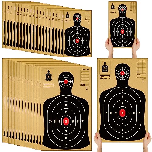 Crtiin 50 Pcs Cardboard Targets for Shooting Range Paper Shooting ...