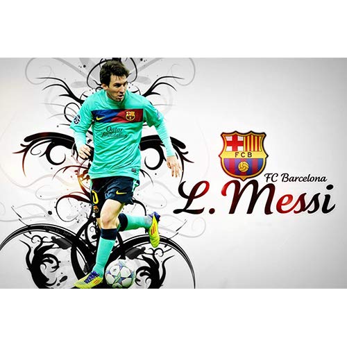 PixaDunes.com Messi Gray Background-Football Wall Poster : Amazon.in ...
