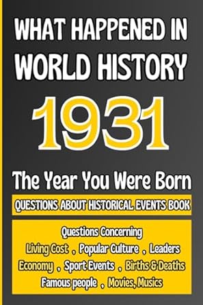 What Happened in World History 1931 The Year You Were Born: Unique ...