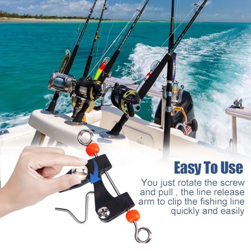 Snapklik.com : 10 PCS Fishing Downrigger Clips, Adjustable Outrigger ...