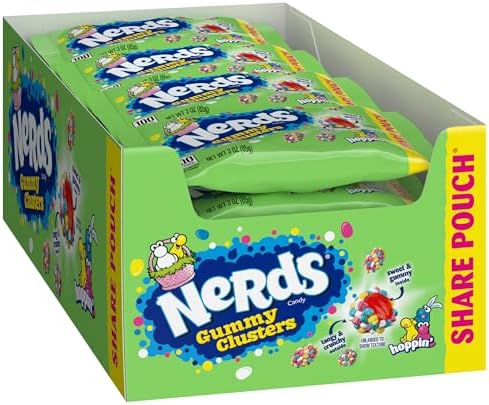 Amazon.com : NERDS Hoppin' Gummy Clusters, Springtime Easter Candy, 3 ...
