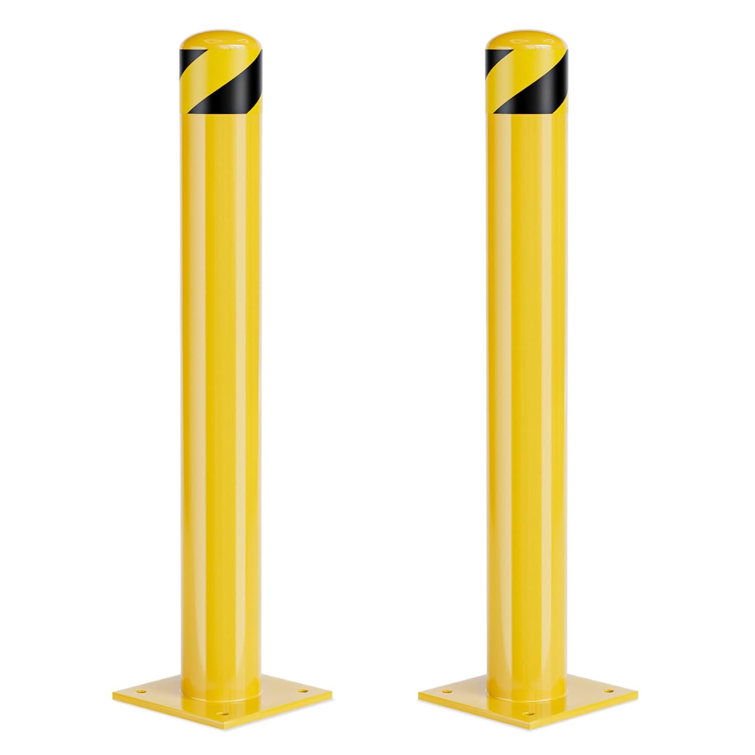 Safety Bollard Post, 36 Inch Height Steel Bollards, 4.5 Inch Diameter ...