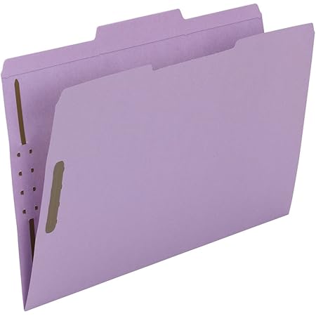 Amazon.com : Smead Fastener File Folder, 2 Fasteners, Reinforced 1/3 ...