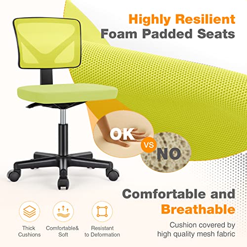 Snapklik.com : Sweetcrispy Armless Desk Chair - Small Home Office Chair
