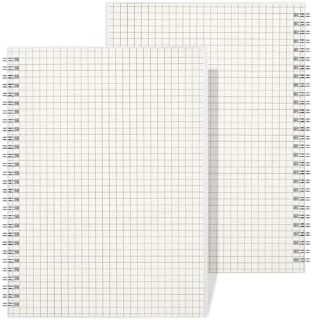 B5 Quad Ruled Spiral Notebook (2-Pack) - AHGXG Spiral Graph Notebook 7 ...