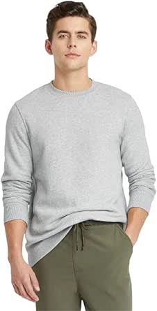 Goodfellow & Co Men's Fleece Sweatshirt Ice Gray at Amazon Men’s ...