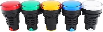 Amazon.com: 30mm Panel Mount Signal Power Led Indicator Light Blue ...