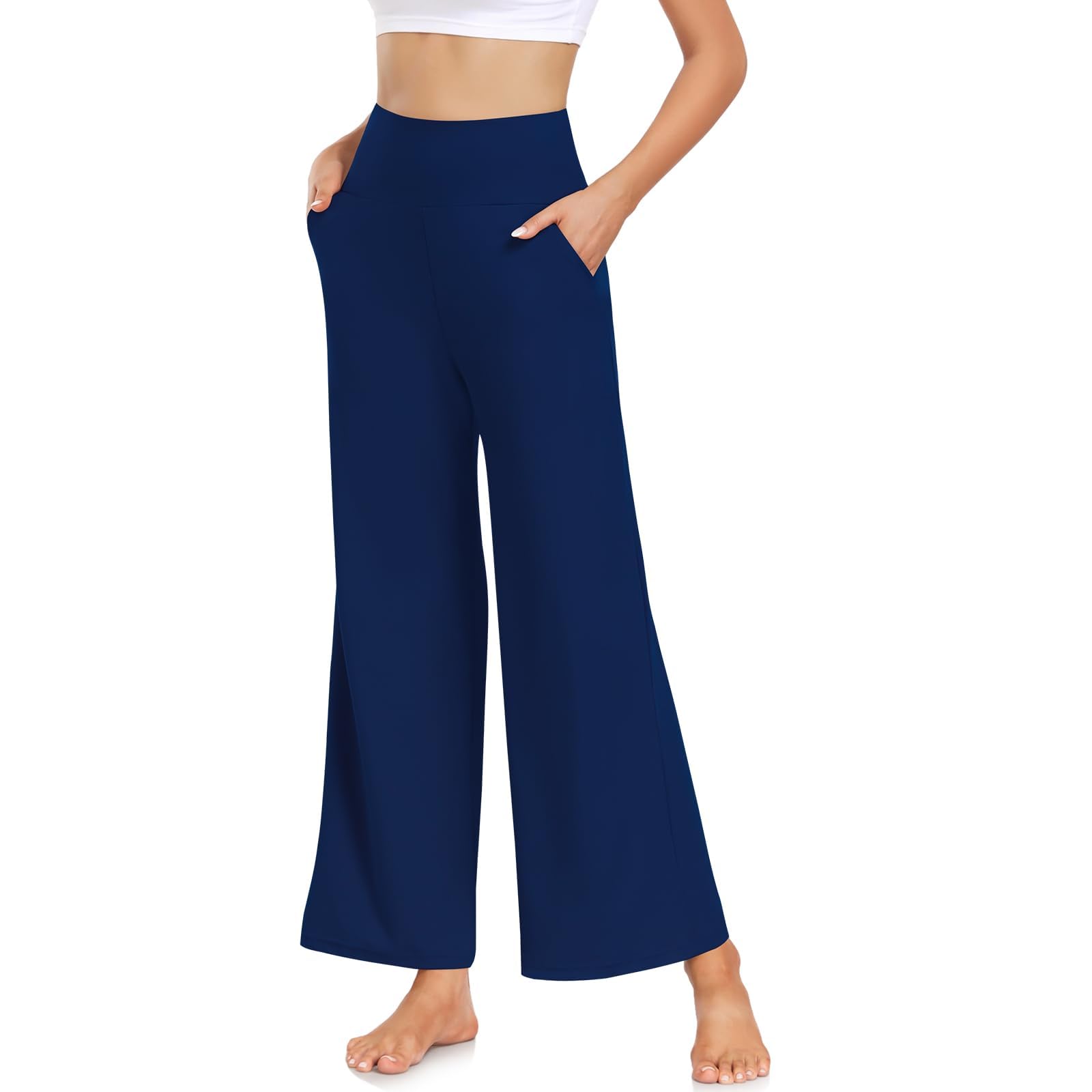 Hi Clasmix Wide Leg Yoga Pants for Women - Cozy Palazzo Lounge Casual ...