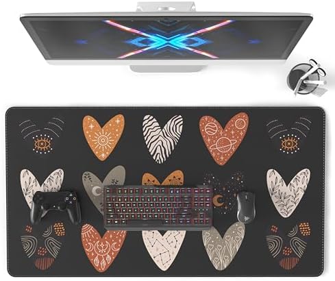 Amazon.com: Colorful Star Leather Waterproof Desk Pad, Computer Mat ...