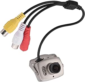 Yunseity Mini Camera, 3.6mm 6 LEDs Wired CMOS Audio/Video CCTV ...