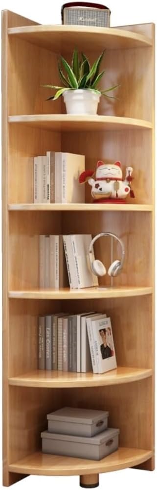 Amazon.com: NMGMJQ Corner Shelf Stand 6-Tier Corner Shelf Wood Floor ...