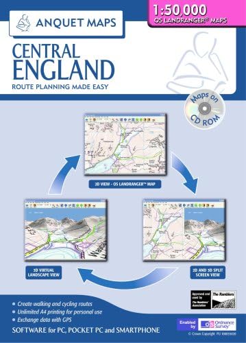 Anquet CD-Rom - Central England (1:50,000) : Anquet Maps: Amazon.co.uk ...