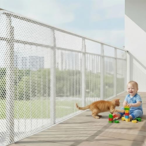Amazon.com : KALYVON Banister Guard 6.5ft X 3ft Thick, Balcony Netting ...