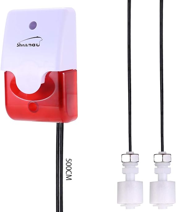 High / Low Water Level Sensor Detector Alarm 120 dB Red Strobe Siren ...