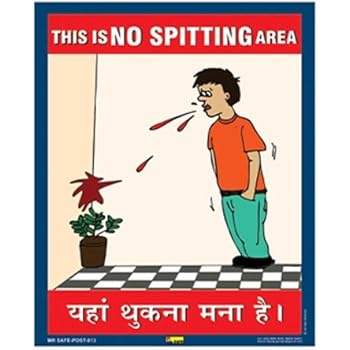 Mr. Safe DO NOT SPIT SIGN Poster Sunboard A4: Amazon.in: Industrial ...