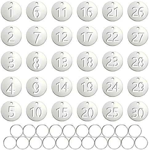 Amazon.com : Metal Number Tags, Round Key Numbered Tags, Identification ...