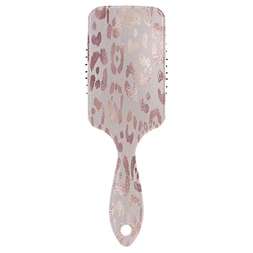 Amazon.com : Hair Brush Paddle Comb Leopard Print Cheetah Rose Gold for ...