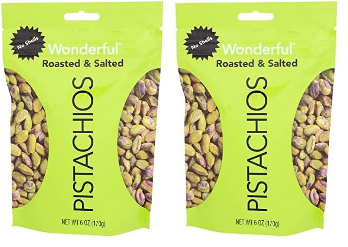 Amazon.com: Wonderful Pistachio Roasted & Salted Shelled Pistachios, 6 ...