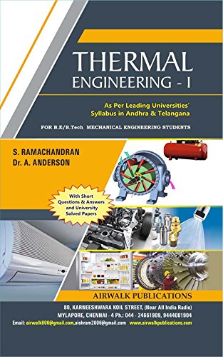 THERMAL ENGINEERING - 1 AP : Dr. S Ramachandran,Dr A. Anderson: Amazon ...