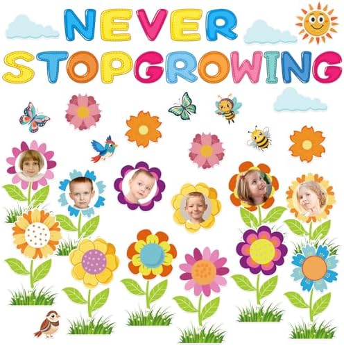 Amazon.com: 96pcs Spring Flower Bulletin Board Decorations Set Never ...