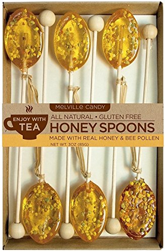 Amazon.com : Melville Candy All Natural Honey Spoons, Clover Honey with ...