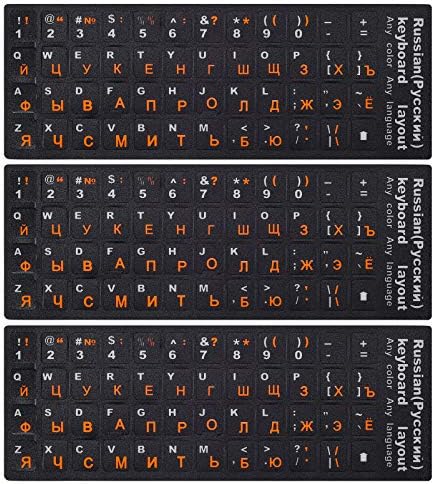 Amazon.com: Russian Keyboard Stickers(6-in-1), Cyrillic Keyboard ...