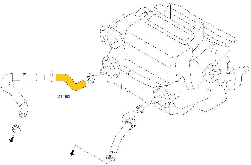 Amazon.com: Nissan 92401-JK20A, HVAC Heater Hose : Automotive
