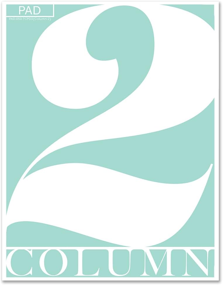 Amazon.com : BookFactory 2 Column Columnar Pad/Two Columns Notepad ...