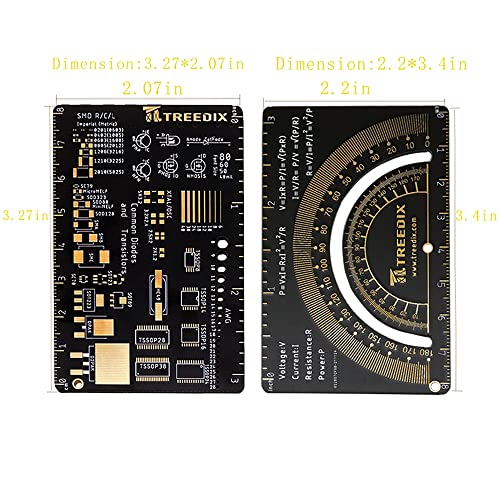 Snapklik.com : Treedix 2PCS Multifunctional PCB Ruler 3inch Measuring ...