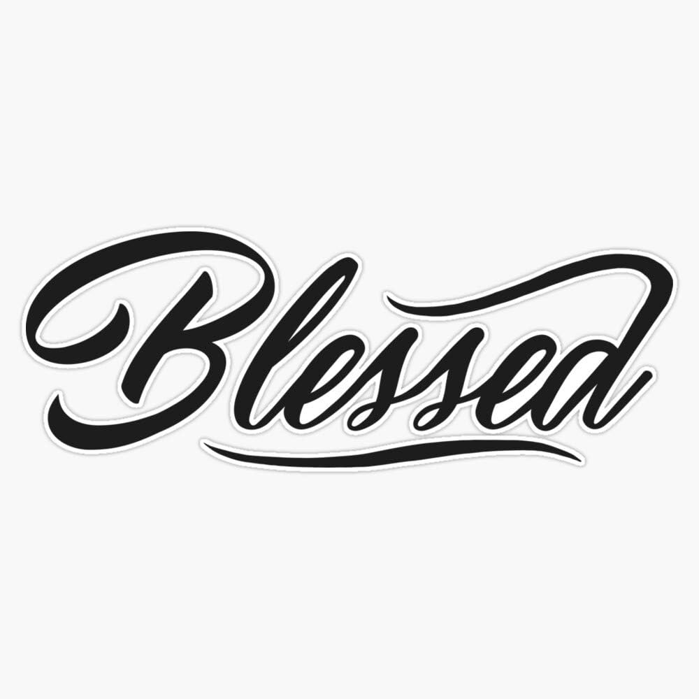 Amazon.com: Blessed Sticker Vinyl Bumper Sticker Decal Waterproof 5 ...
